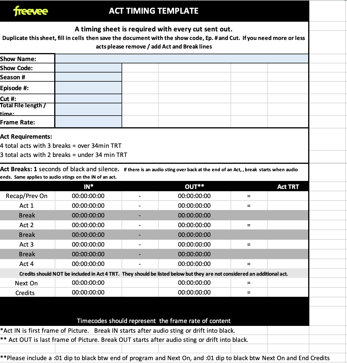Post Production Procedures – Home